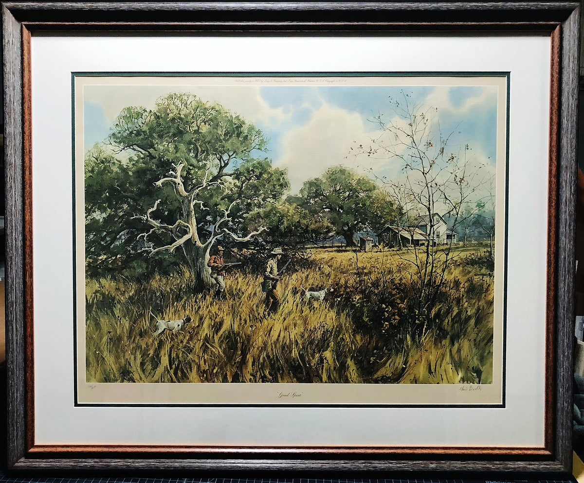 Herb Booth Good Sport Lithograph Quail Hunting Year 1977 - Brand New S ...