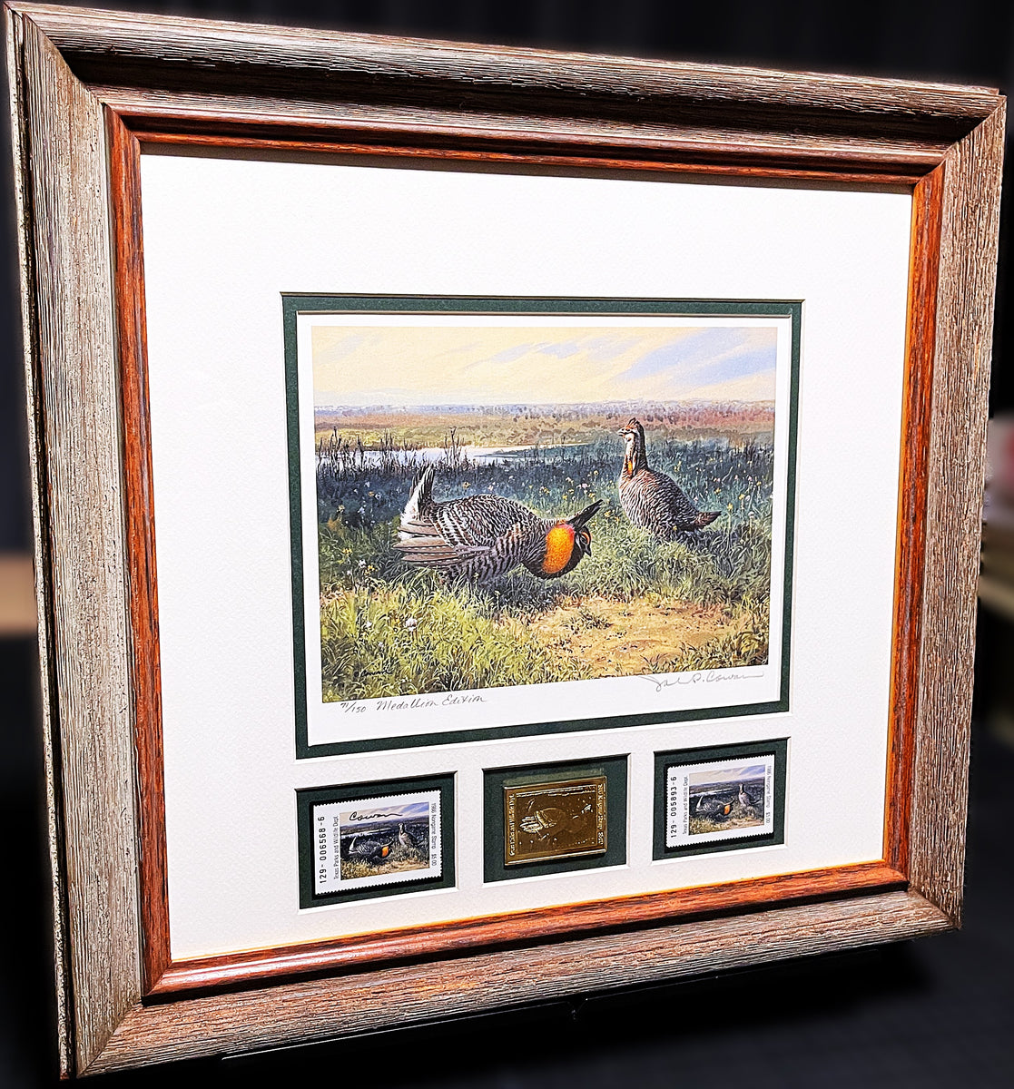 John P. Cowan 1986 Texas Non-Game Stamp Print With Double Stamps Gold ...