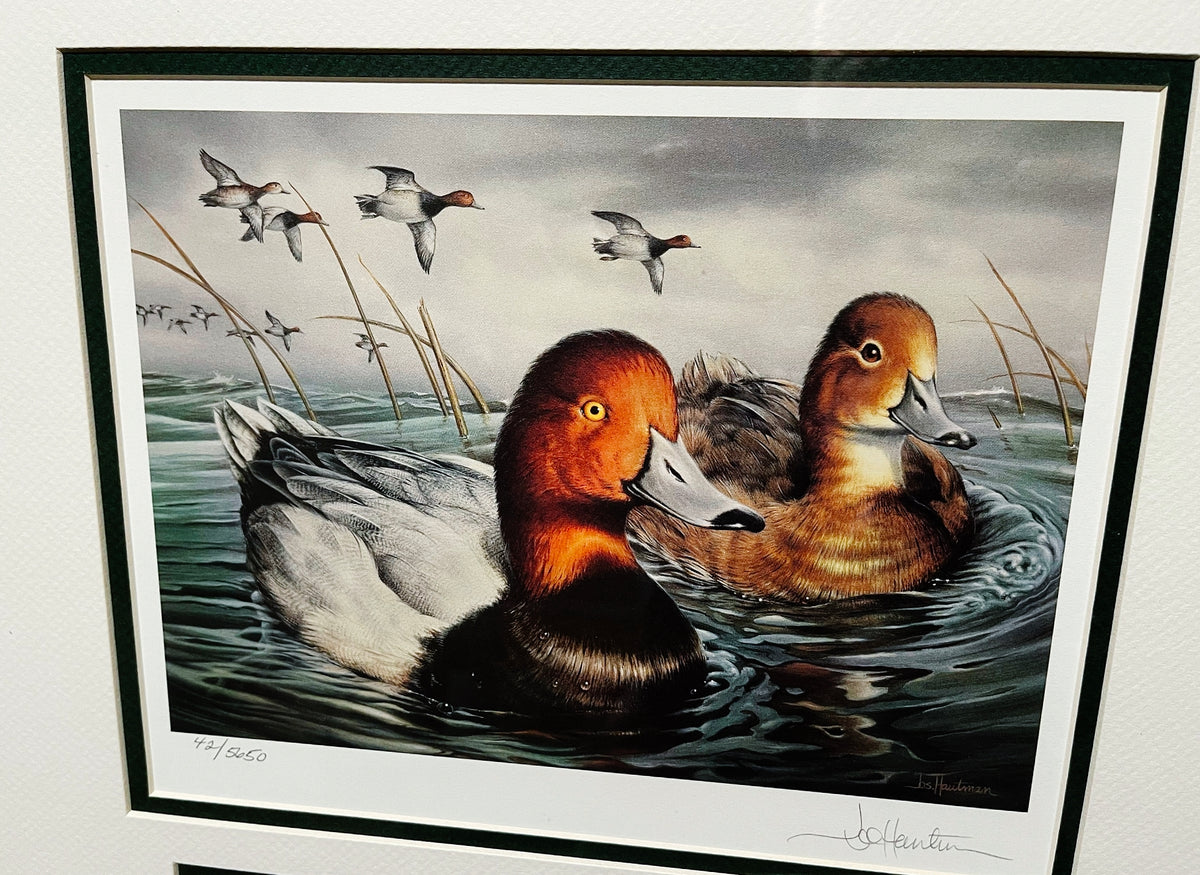Joe Hautman 2002 Texas Waterfowl Duck Stamp Print With Double Stamps ...