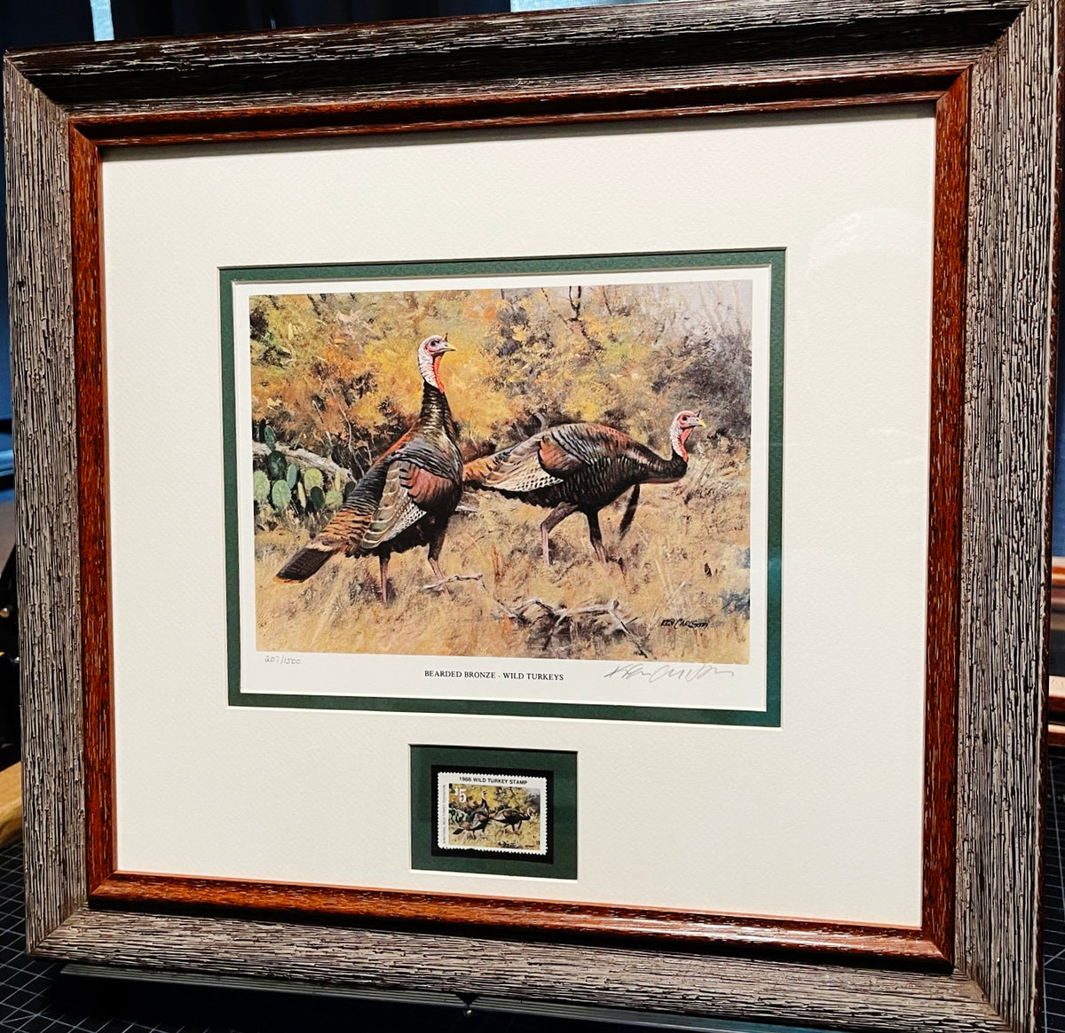 Ken Carlson 1986 National Wild Turkey Federation NWTF Stamp Print - Br ...