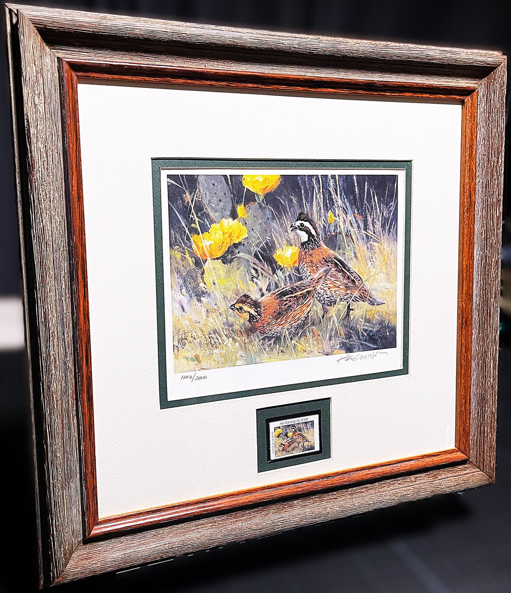 Ken Carlson 2005 Texas Quail Stamp Print With Stamp - Brand New Super ...