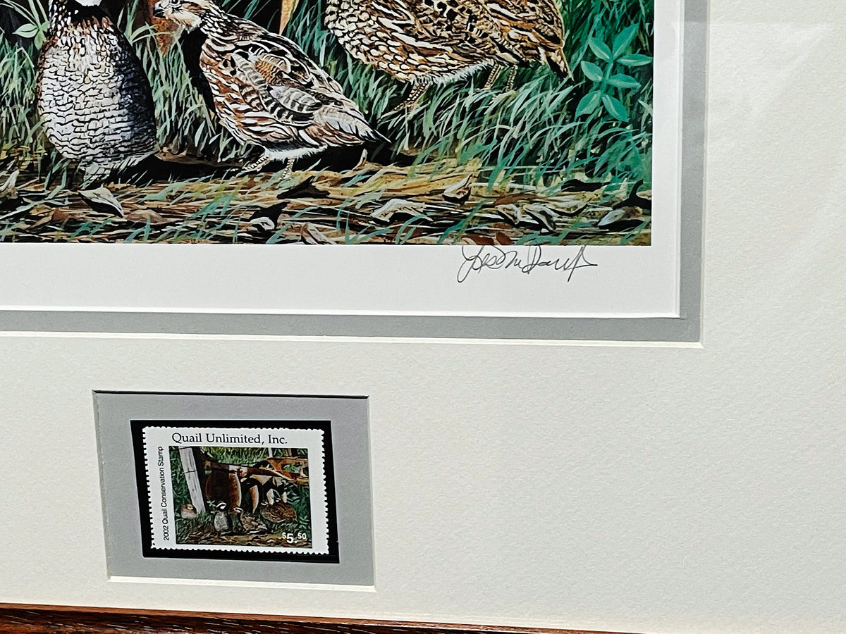 Les McDonald 2002 Quail Unlimited Stamp Print With Stamp - Custom Spor ...