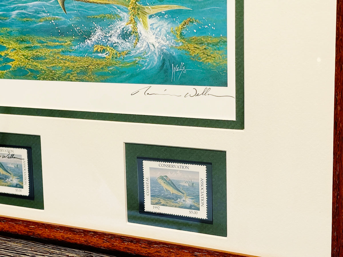 Ronnie Wells 1992 Coastal Conservation Association CCA Stamp Print Wit ...