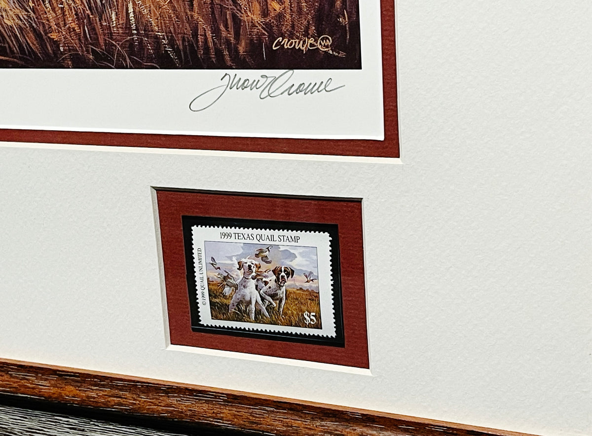 Thompson Crowe 1999 Texas Quail Stamp Print With Double Stamps - Brand ...