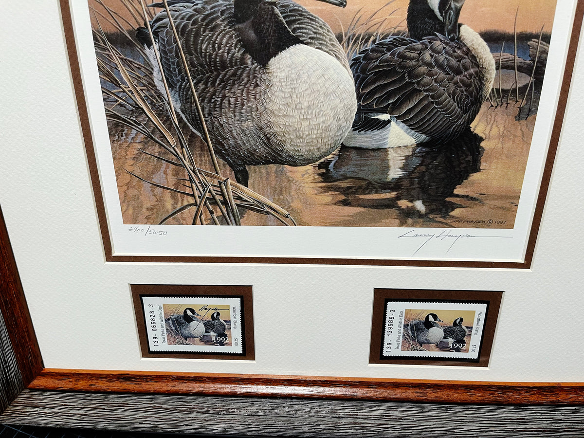 Larry Hayden 1992 Texas Waterfowl Duck Stamp Print With Double Stamps ...