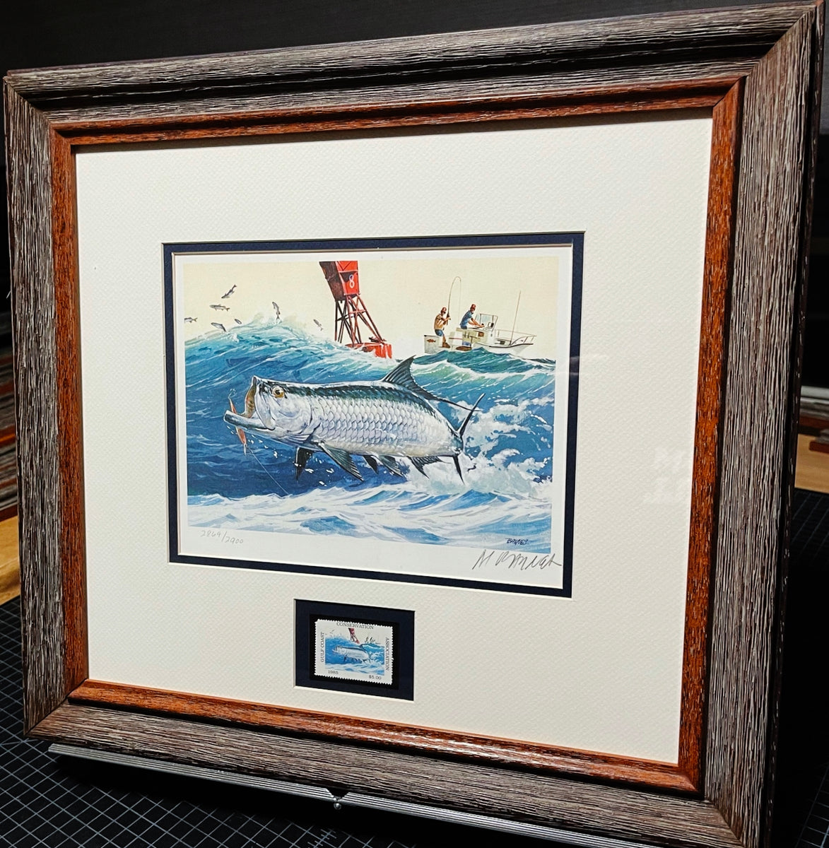 Al Barnes 1985 Gulf Coastal Conservation Association GCCA CCA Stamp Pr ...