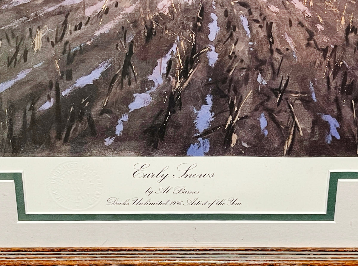 Al Barnes Early Snows Lithograph Snow Geese - Brand New Super Custom S ...