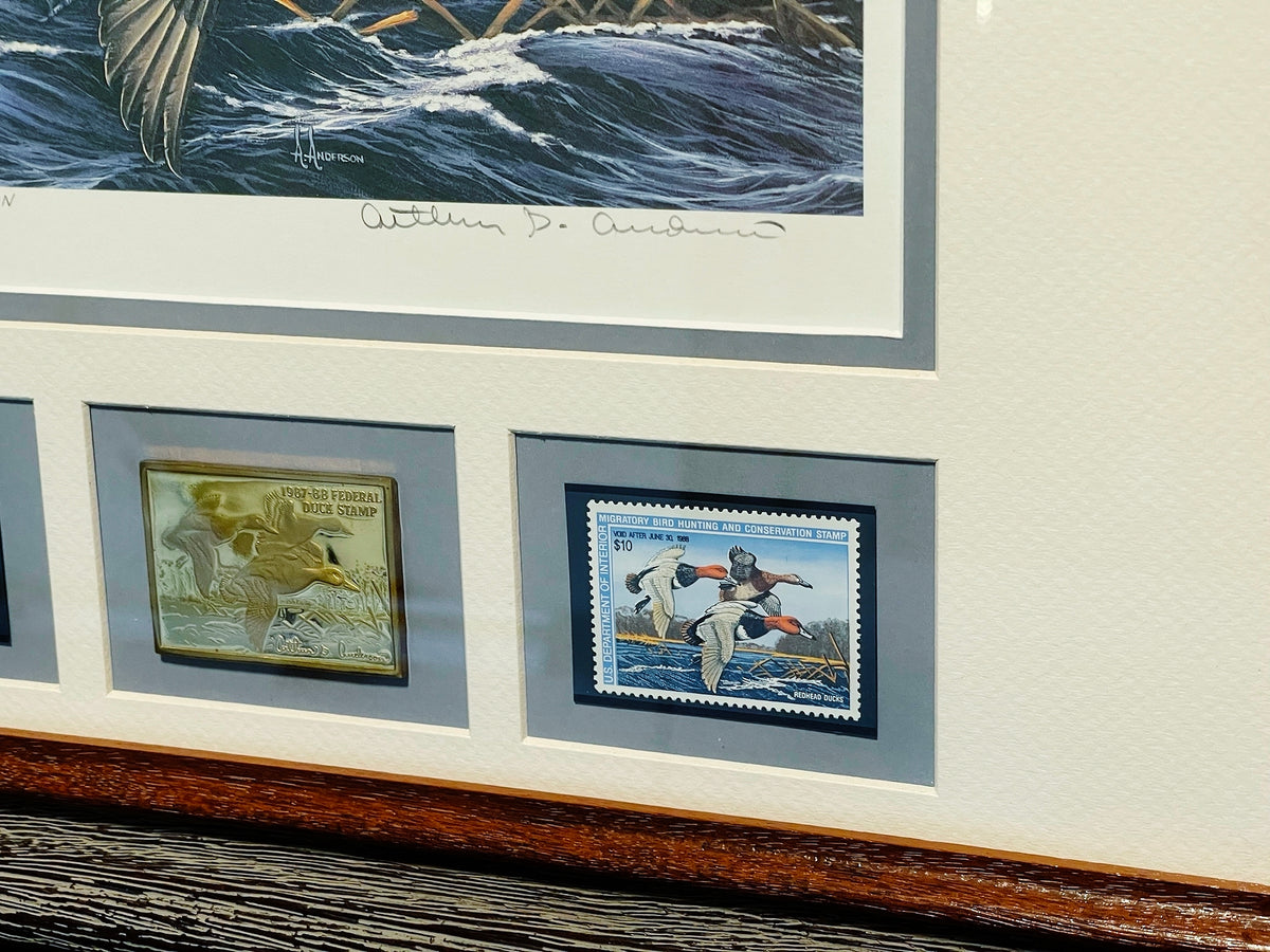 Arthur P. Anderson 1987 Federal Waterfowl Duck Stamp Print Medallion E ...