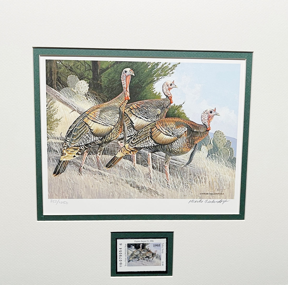 Charles Beckendorf 1995 Texas Turkey Stamp Print With Stamp - Brand Ne ...