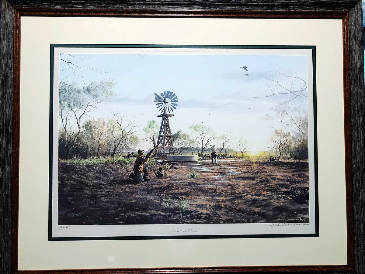 John Dearman Sundown Doves Lithograph Coastal Conservation Association ...
