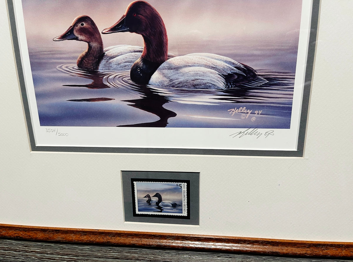 Rick Kelly 1995 Ducks Unlimited Stamp Print With Stamp - Custom Frame ...